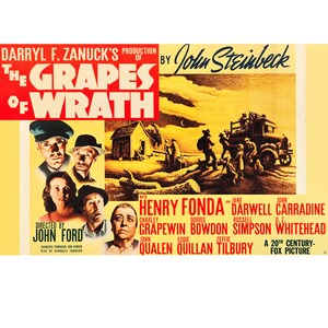The Grape of Wrath Movie Poster - Etsy