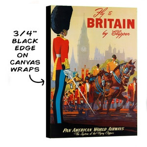 London England Pan Am Vintage Travel Poster - Etsy