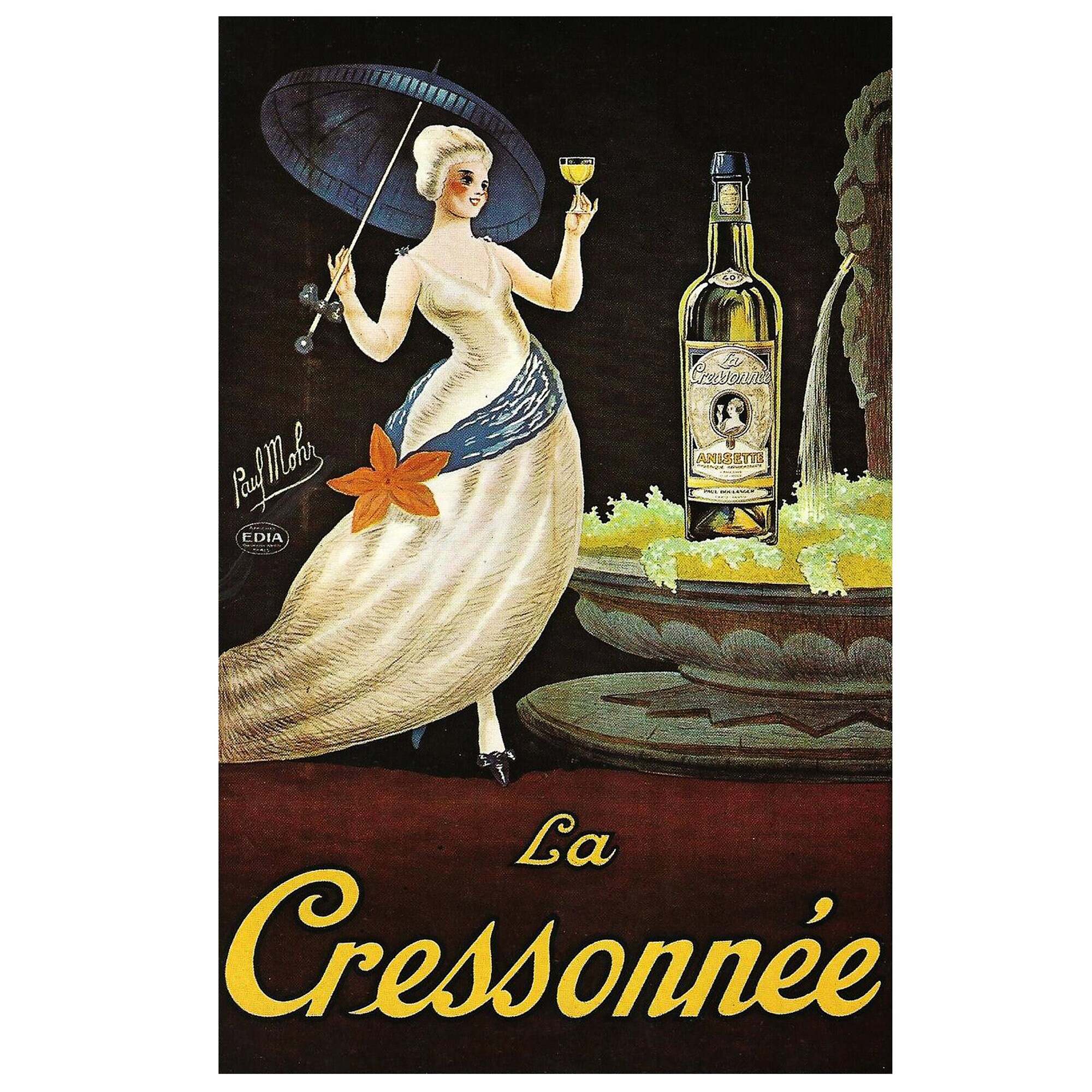 1920's Alcohol Advertisement Poster of French Absinthe La - Etsy