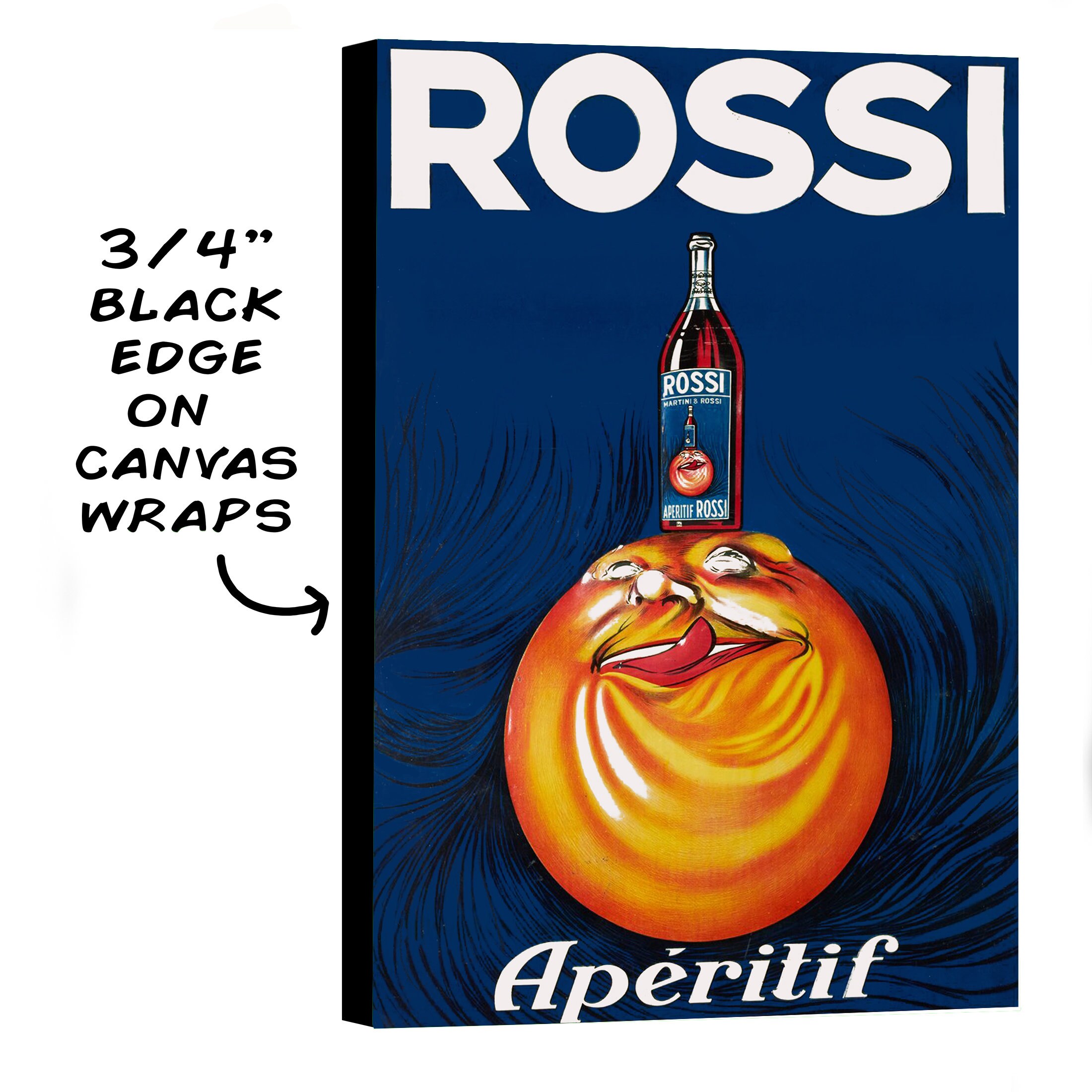 Vintage bebida de alcohol Rossi cartel italiano | Etsy