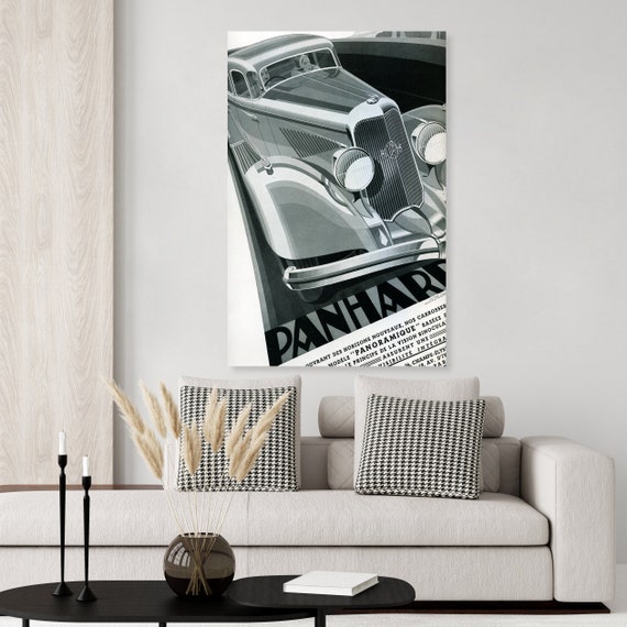 Art Deco Panhard Automobile Poster | Etsy