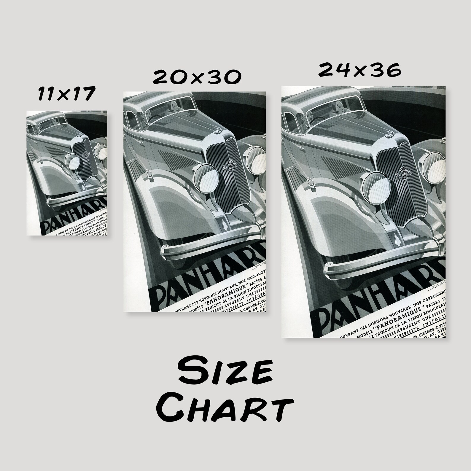 Art Deco Panhard Automobile Poster | Etsy