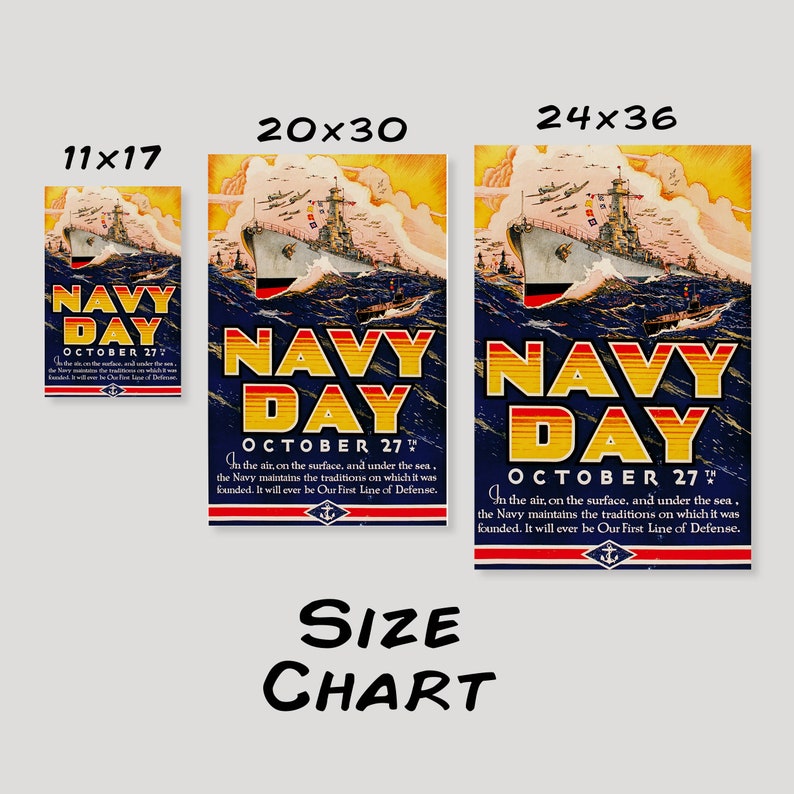 Navy Day Vintage Poster - Etsy