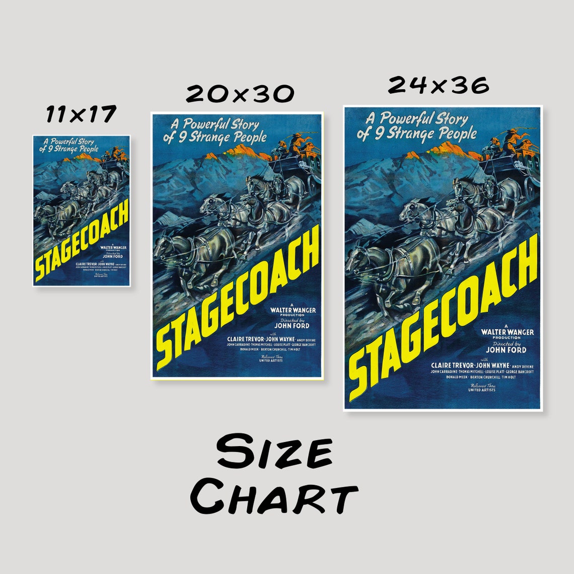 Stagecoach Movie Poster - Etsy