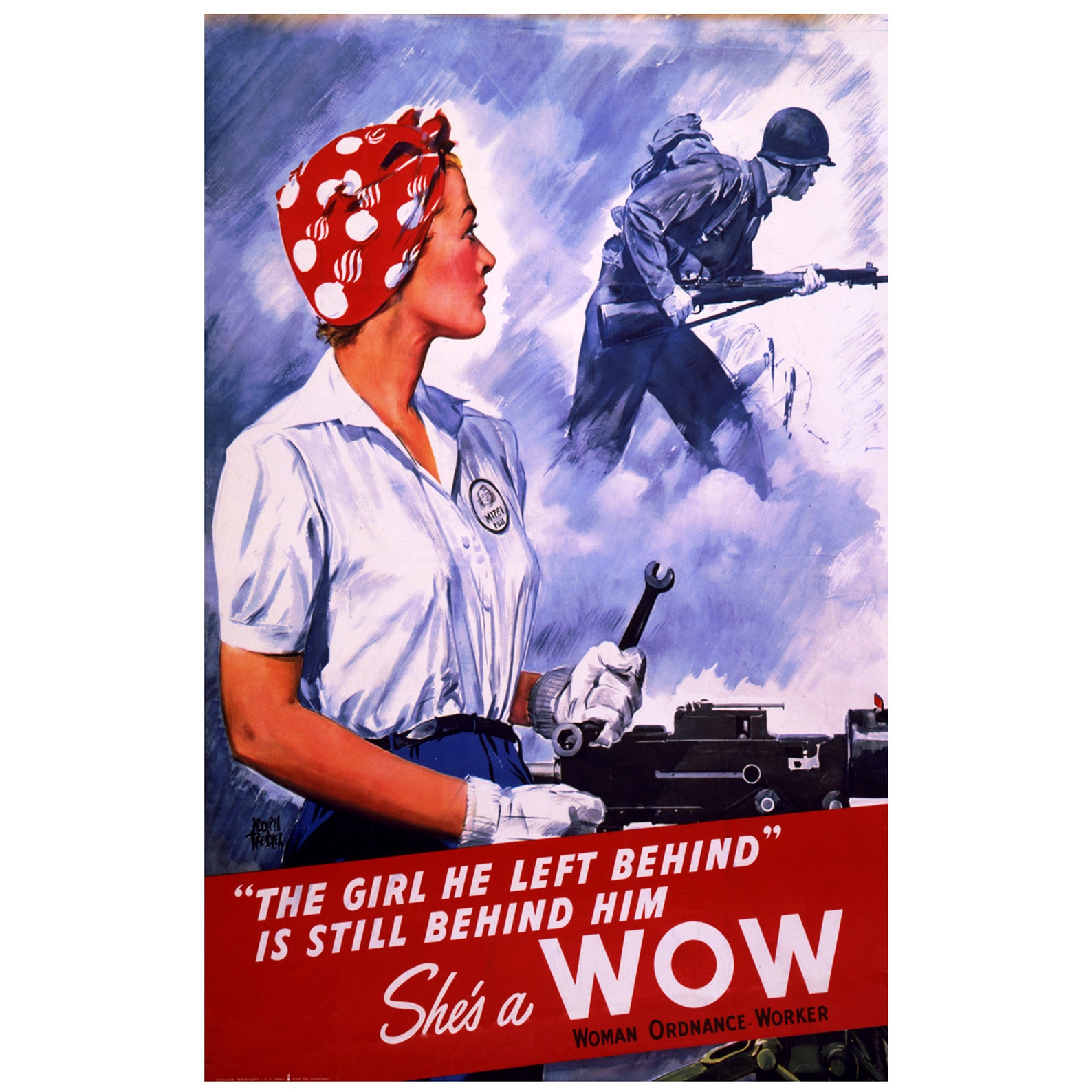 Rosie the Riveter She's a WOW Vintage WWII Poster - Etsy