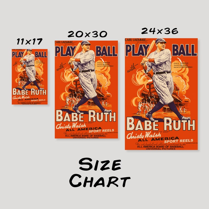 Babe Ruth movie poster | Etsy