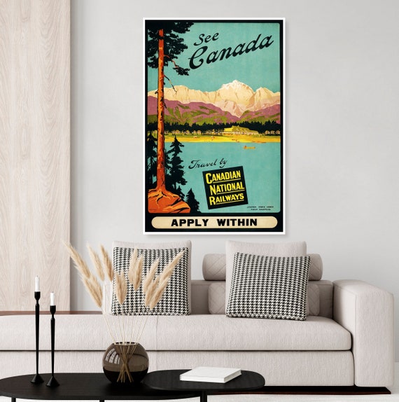 Vintage See Canada Travel Poster by Canadian National | Etsy