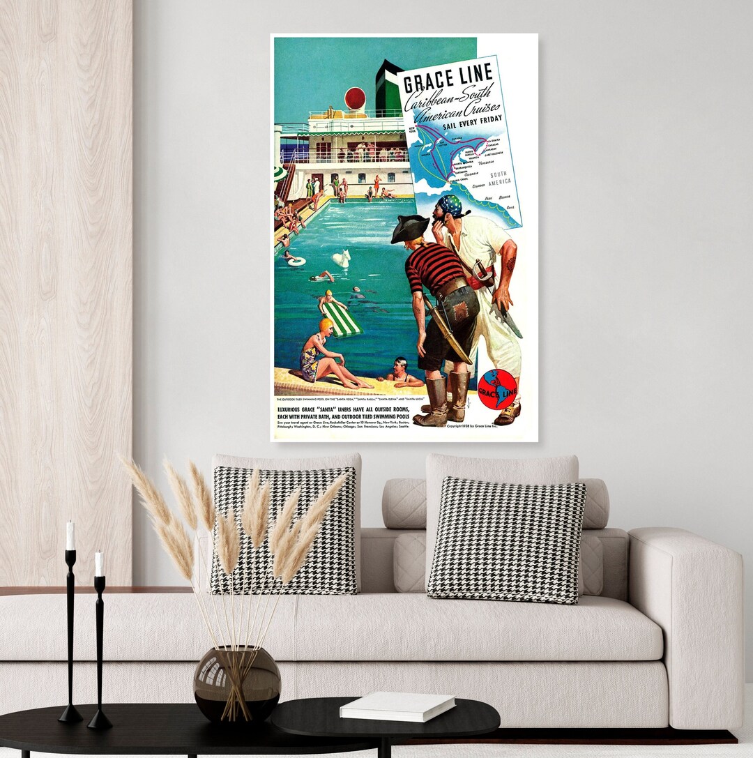 Vintage Grace Line Cruise Ship Caribbean South American Cruises Travel ...