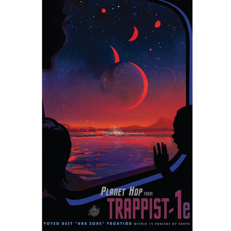 NASA Trappist-1e Travel Poster - Etsy