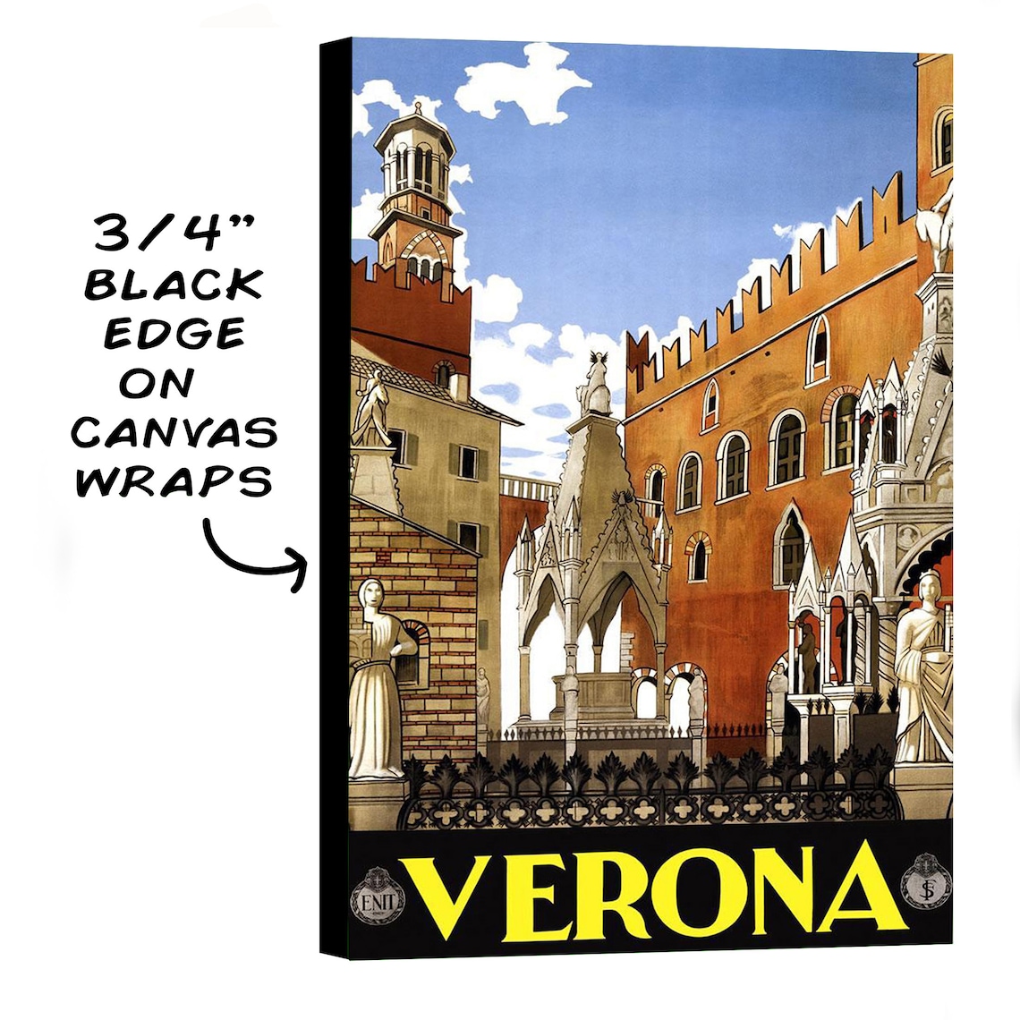 Verona Italy Vintage Travel Poster - Etsy UK