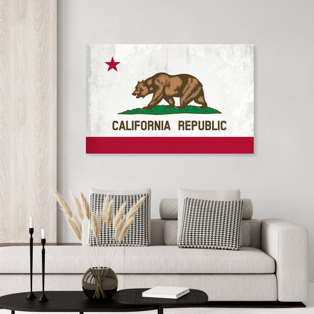 California Sate Flag Print or Canvas Wrap - Etsy