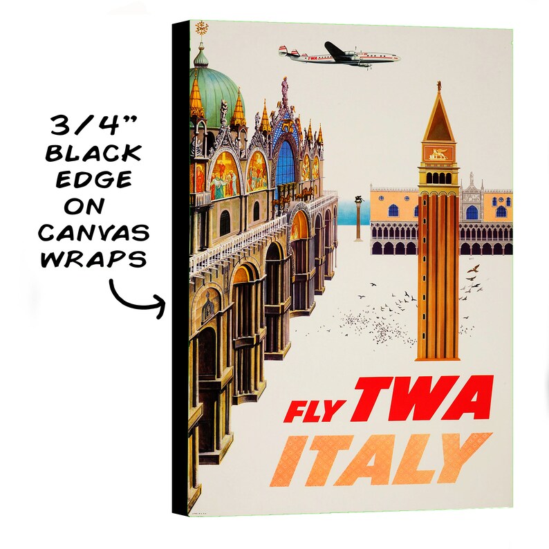 Vintage Italy TWA Poster - Etsy
