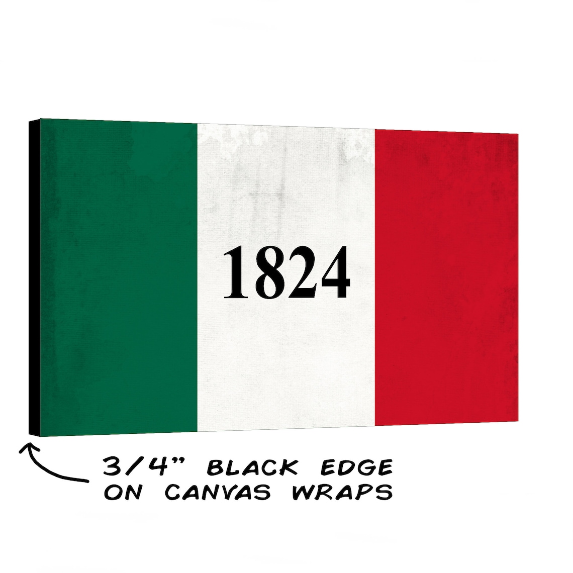 Texas Alamo Flag 1824 Canvas Wrap - Etsy