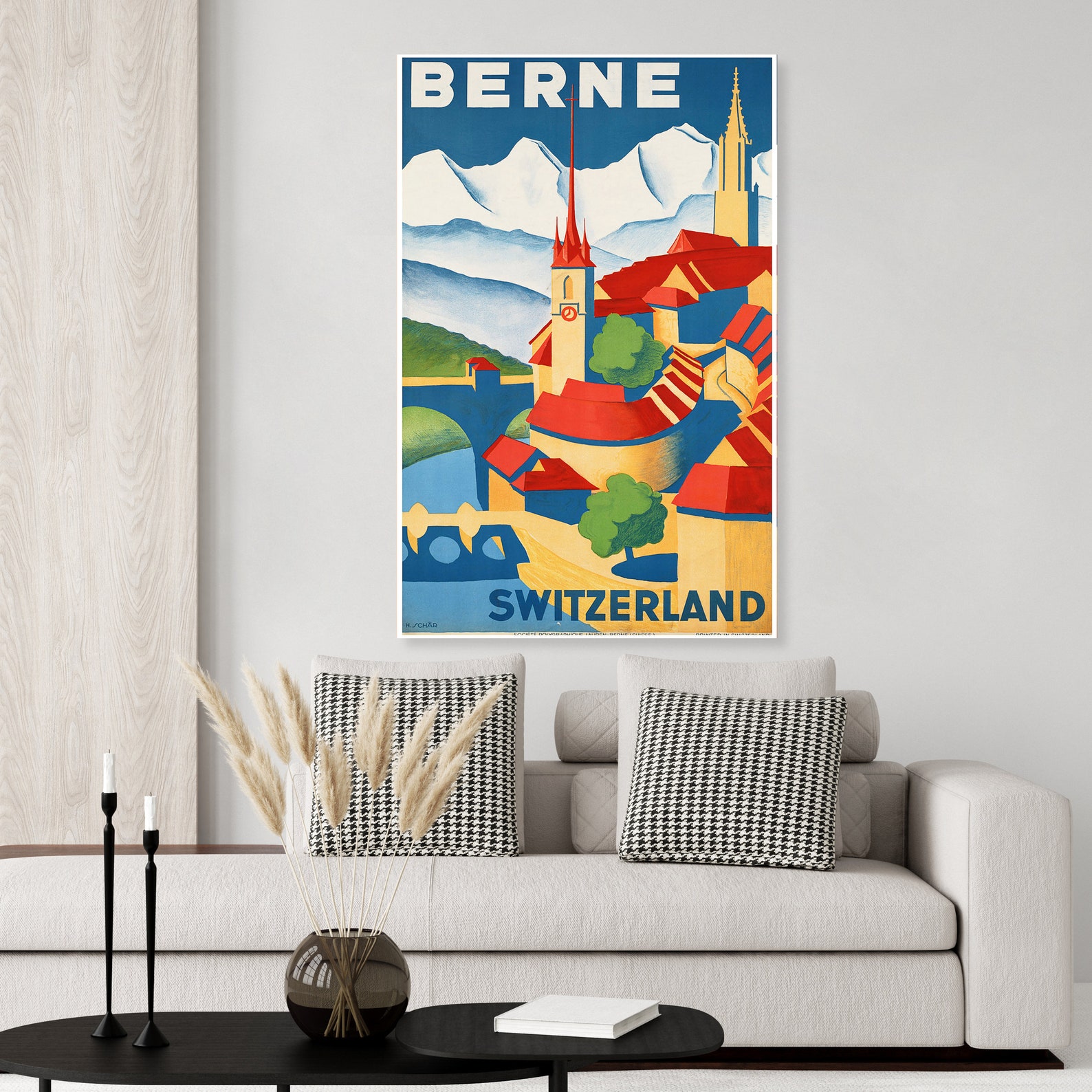 Bern Switzerland Swiss Vintage Travel Poster - Etsy