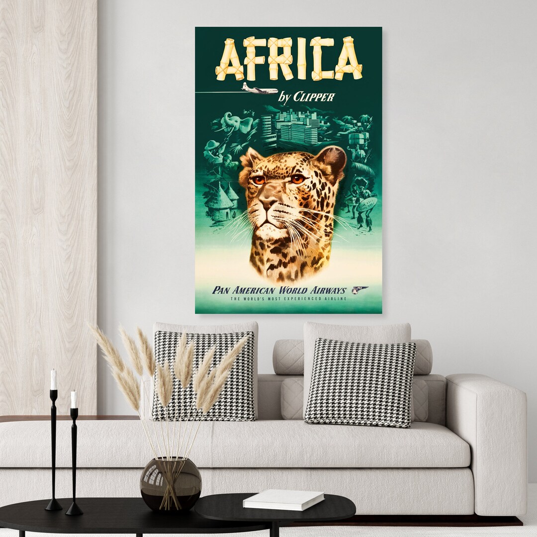 Vintage Africa Travel Pan Am Poster - Etsy