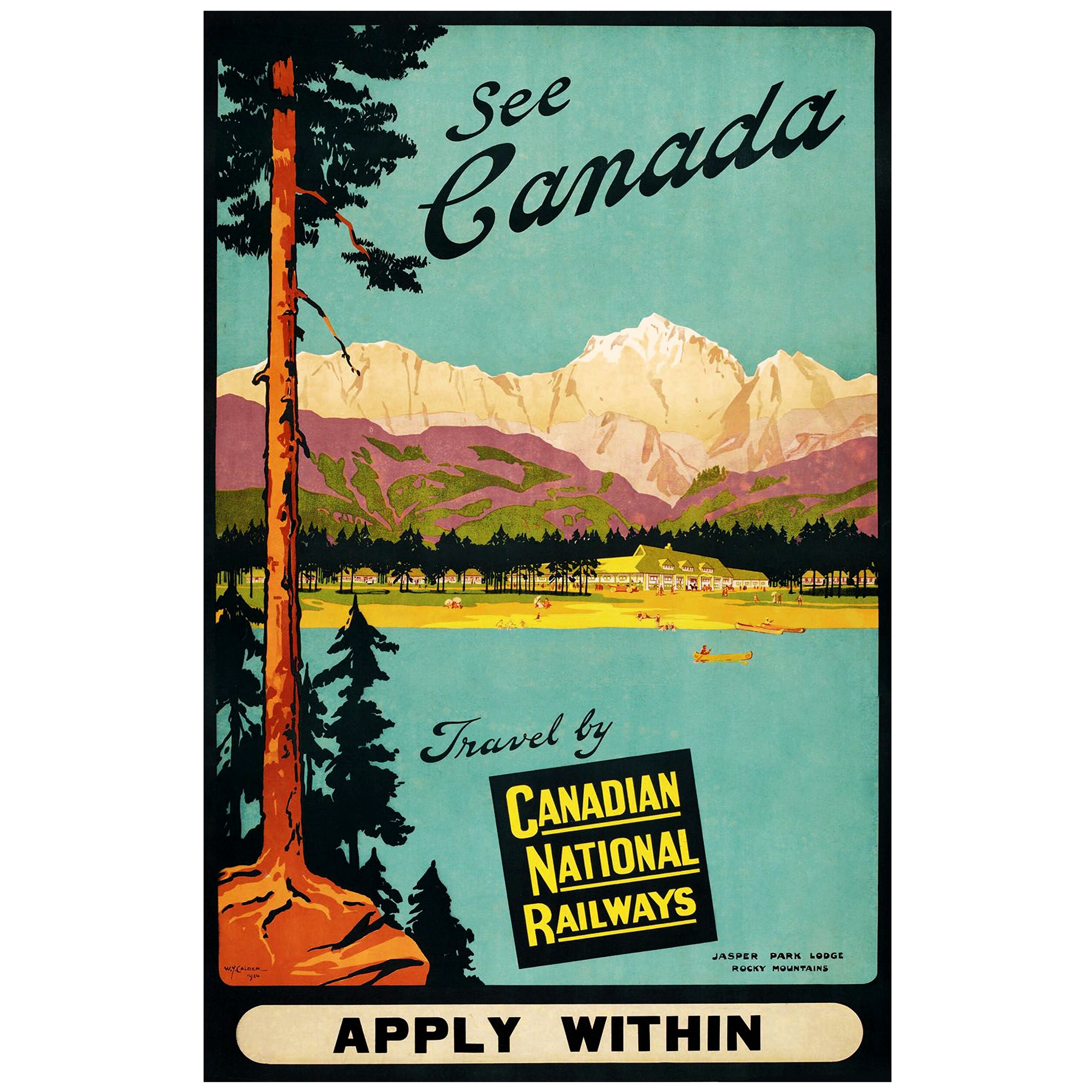 Vintage See Canada Travel Poster by Canadian National Railways, Ad ...