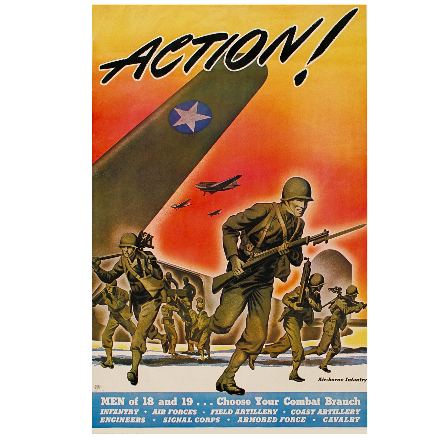 WWII Paratroopers Army Airborne Vintage Recruitment Poster - Etsy