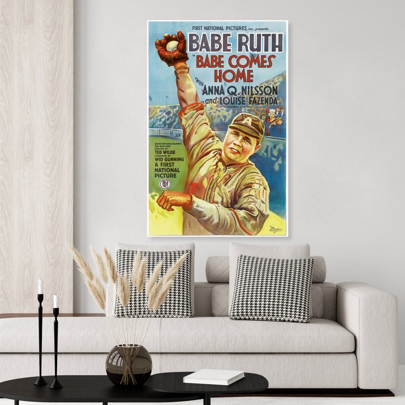 Babe Ruth Babe Come Home Movie Poster - Etsy