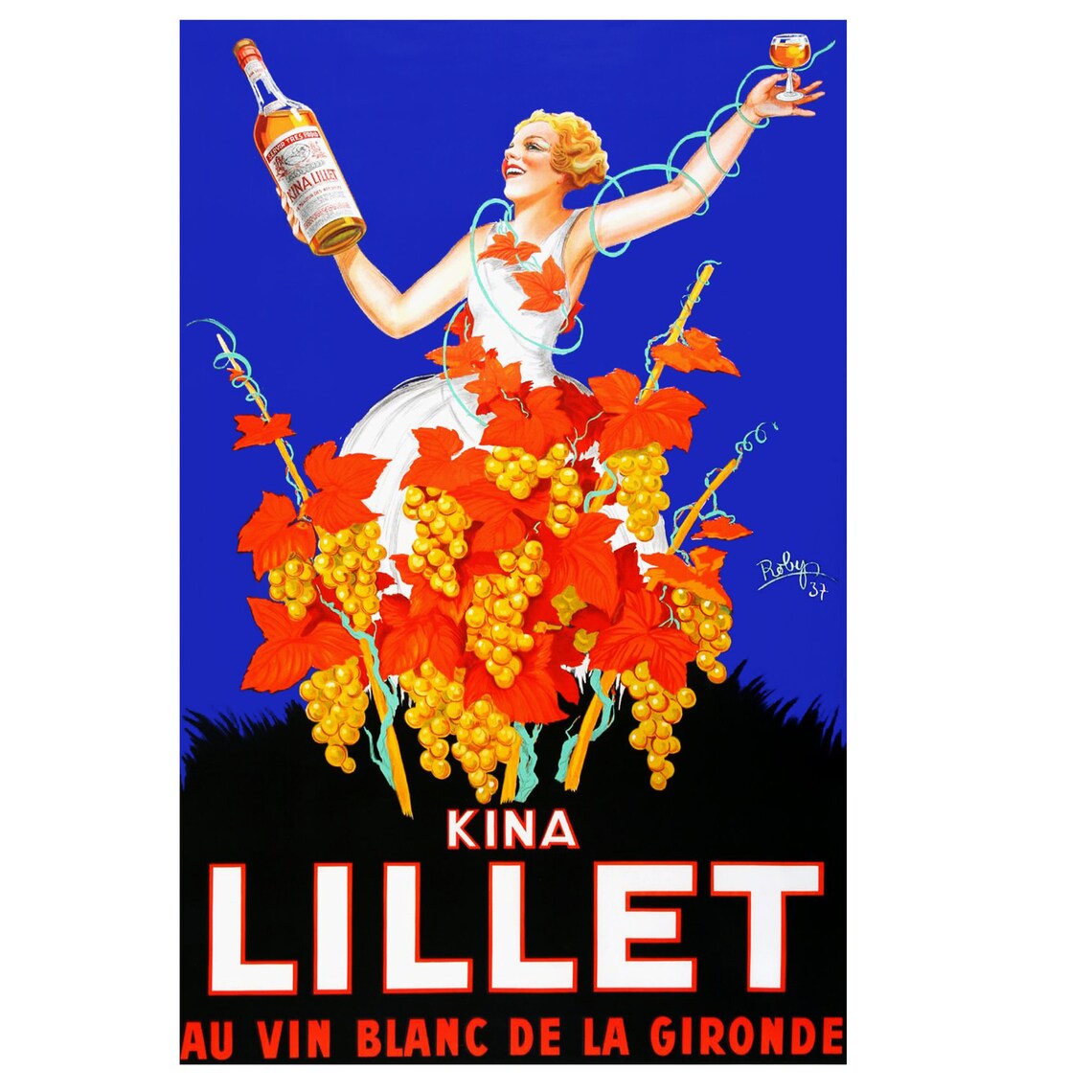 Vintage Alcohol Poster Kina Lillet Ad - Etsy