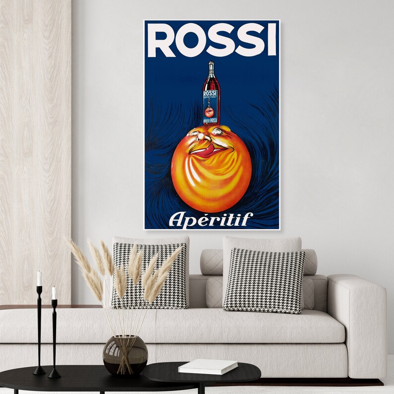 Vintage Alcohol Drink Rossi Italian Poster - Etsy