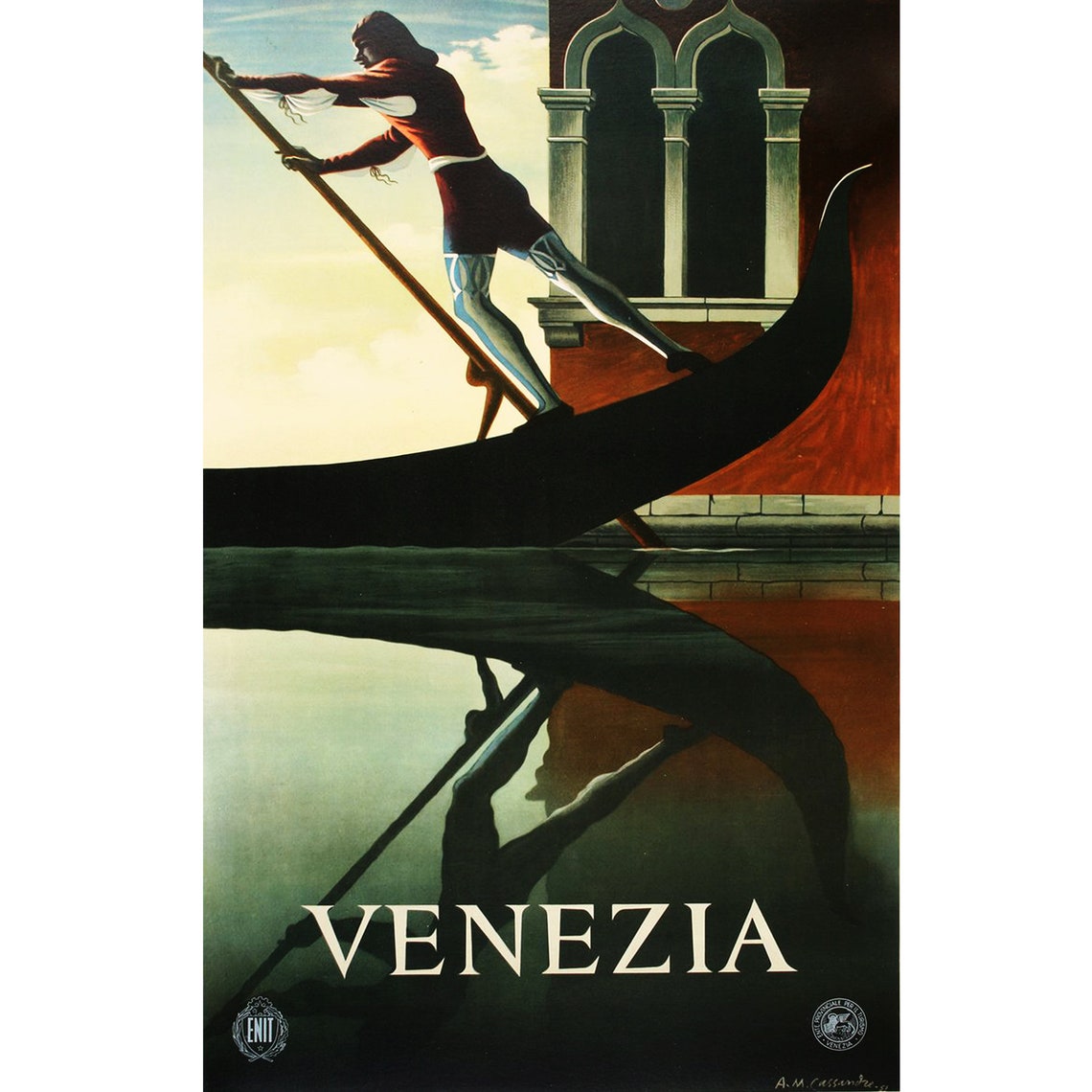 Vintage Venice Travel Poster - Etsy