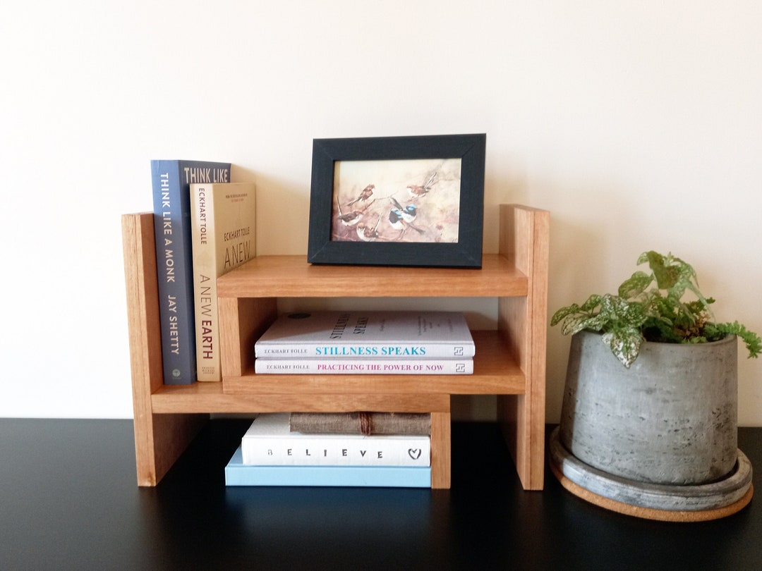Large Adjustable Shelf – Desk Organizer – Wooden Shelf – Office Storage ...