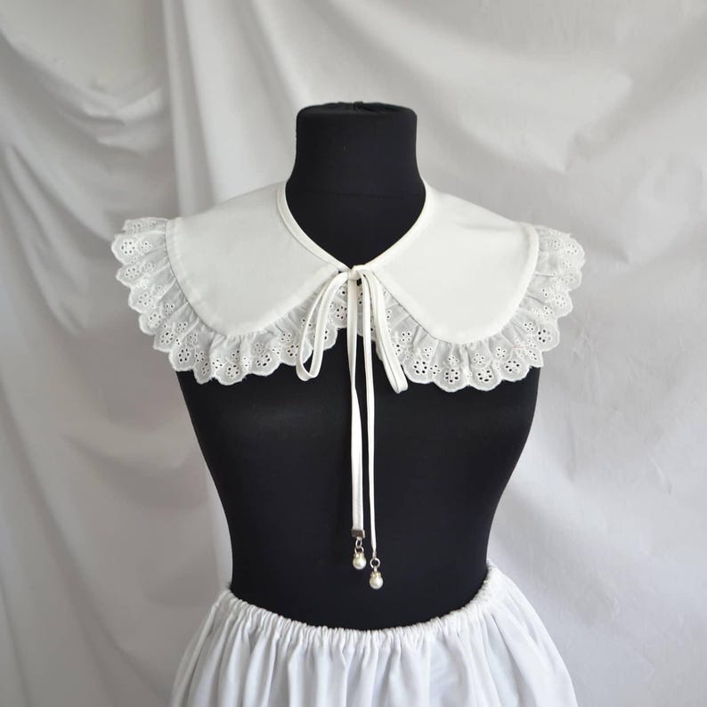 White Removable Collar | Vintage Women’s Accessory | Retro Style ...
