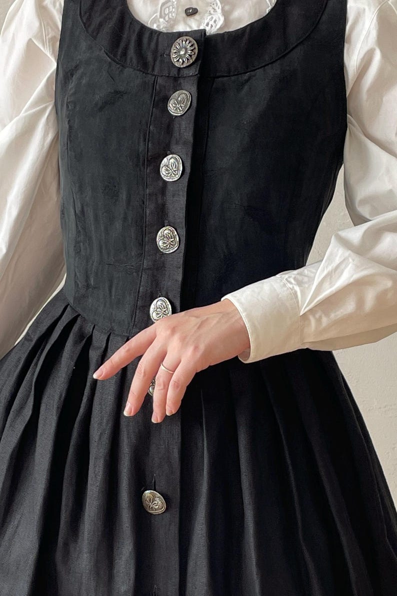 Vintage Dirndl | Austrian Bavarian Tirol Sleeveless Dress With Cute ...