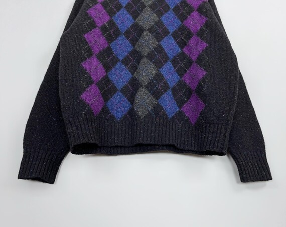 Rare Vintage 80' ALAN PAINE Grandpa Wool Sweater Mult… - Gem