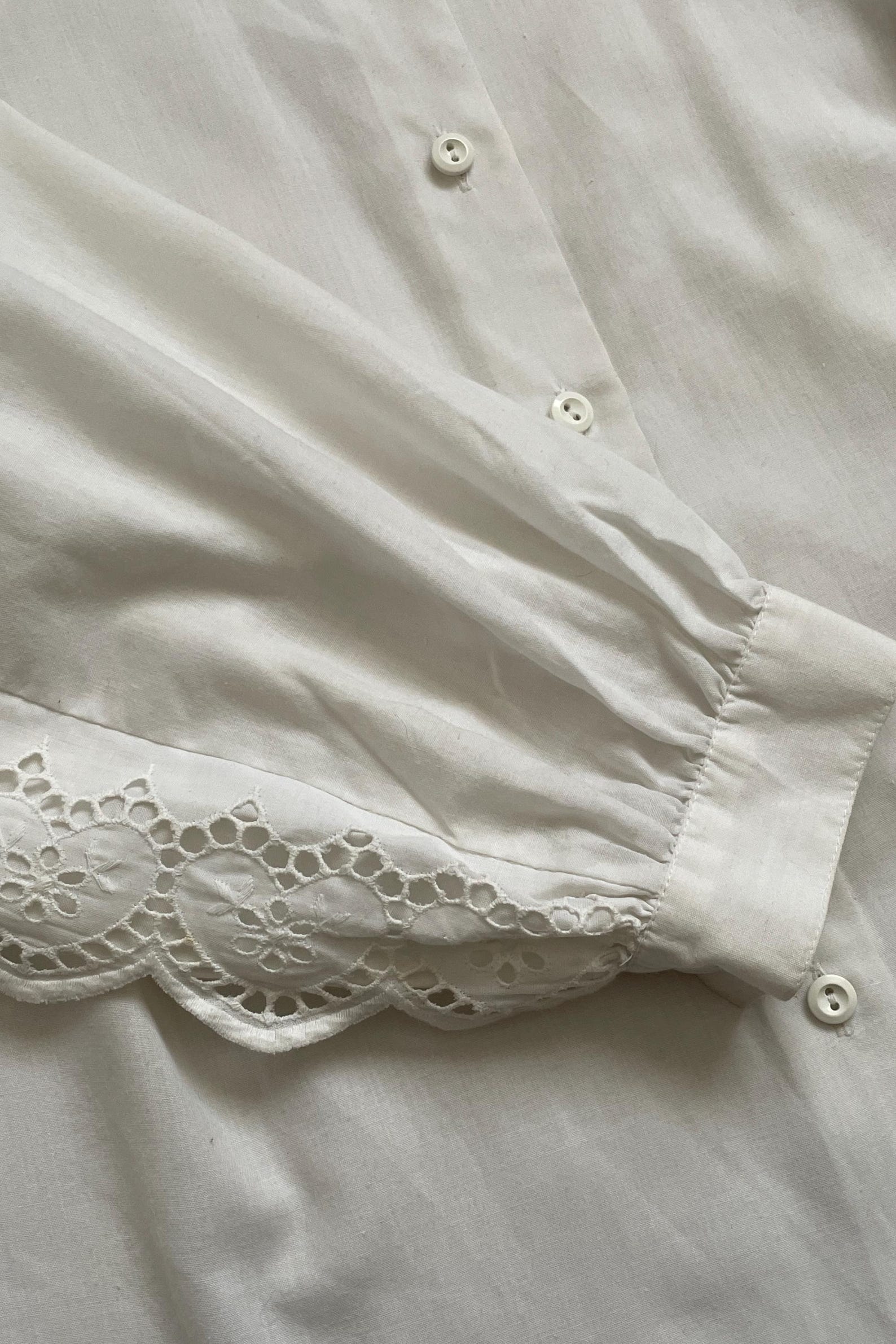 Vintage Austrian Blouse With Puff Sleeves and Elegant Lace Details ...