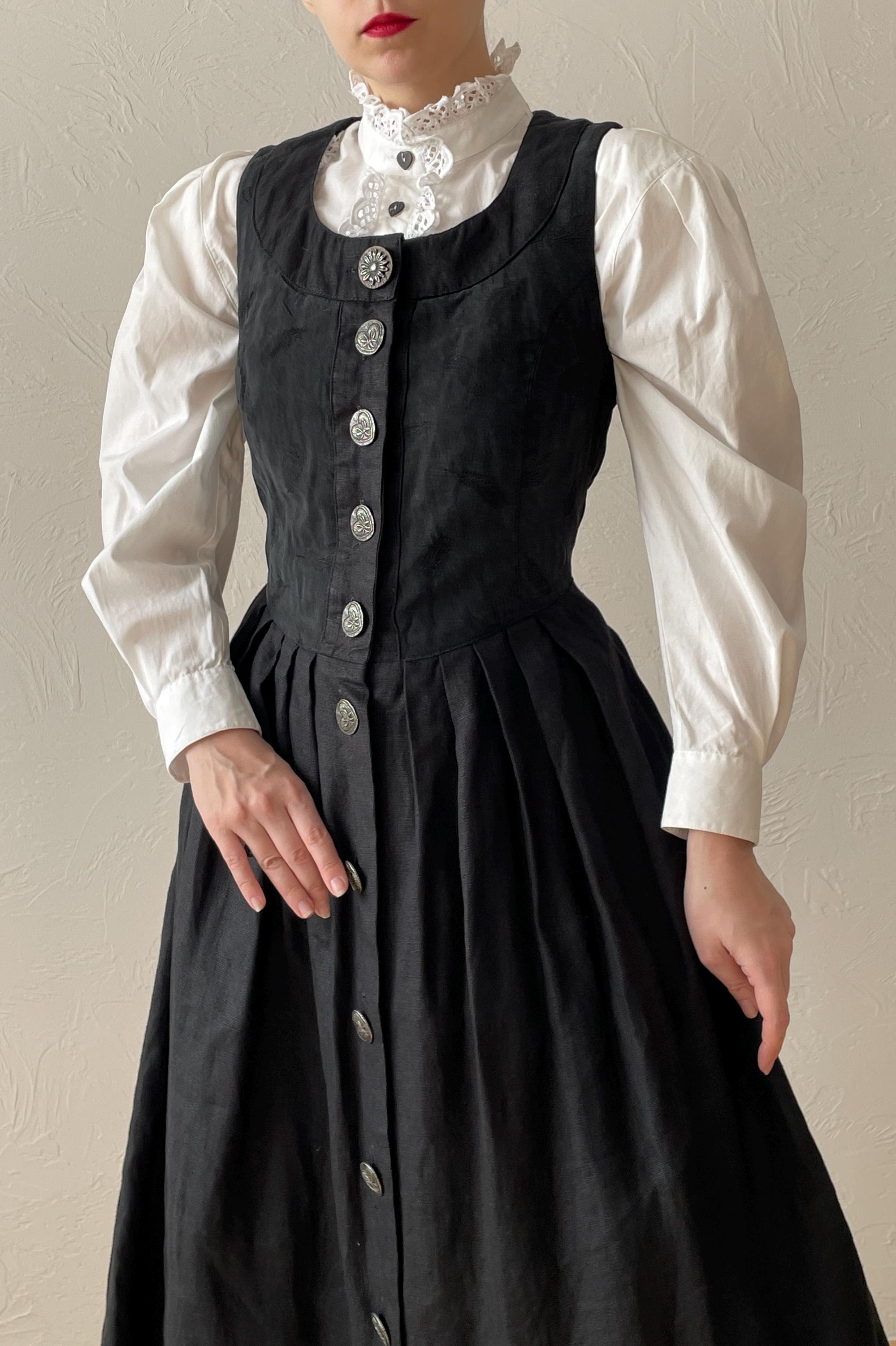 Vintage Dirndl | Austrian Bavarian Tirol Sleeveless Dress With Cute ...