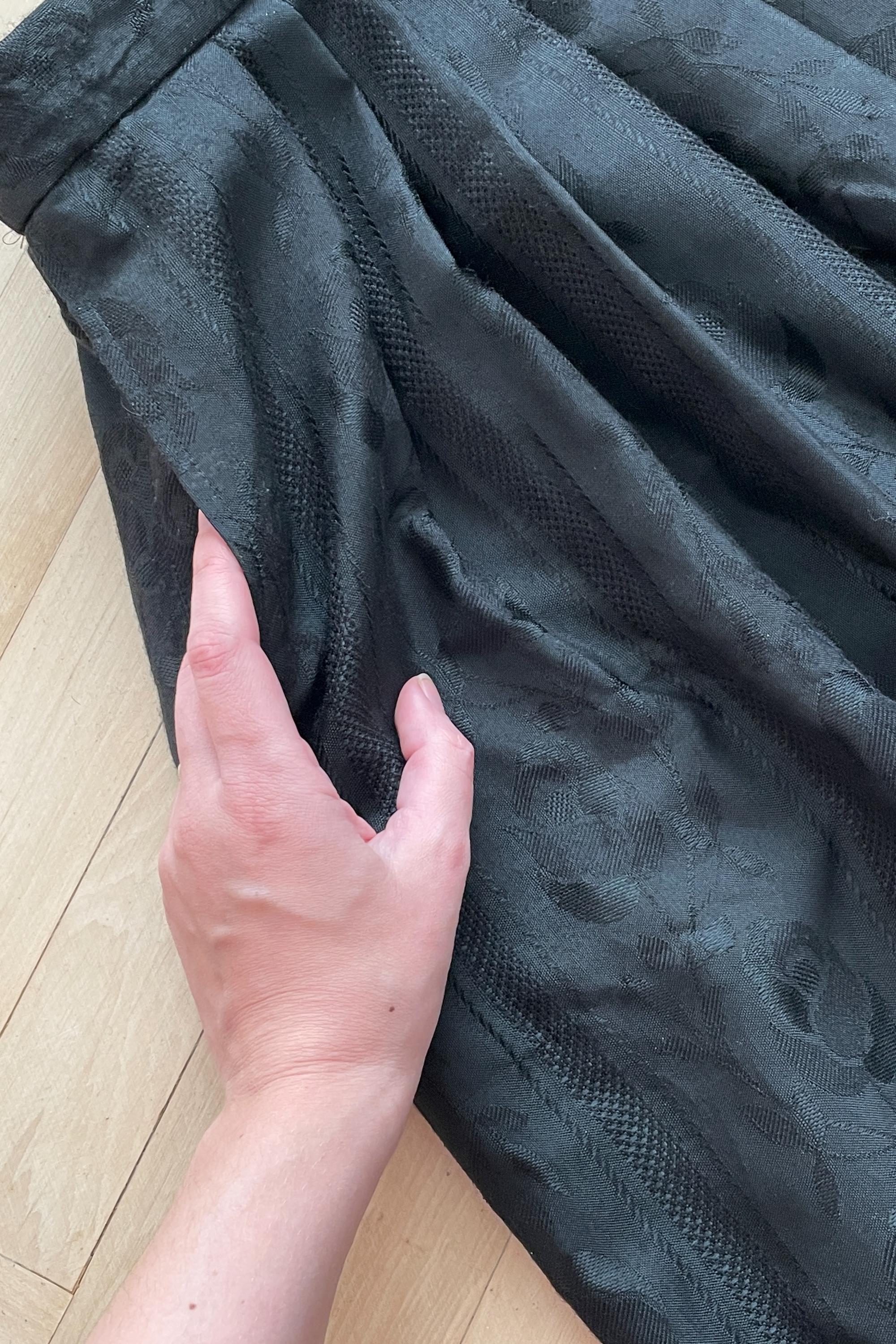 Vintage Lush Skirt | Austrian Black Midi Skirt | Retro Style | Folk ...