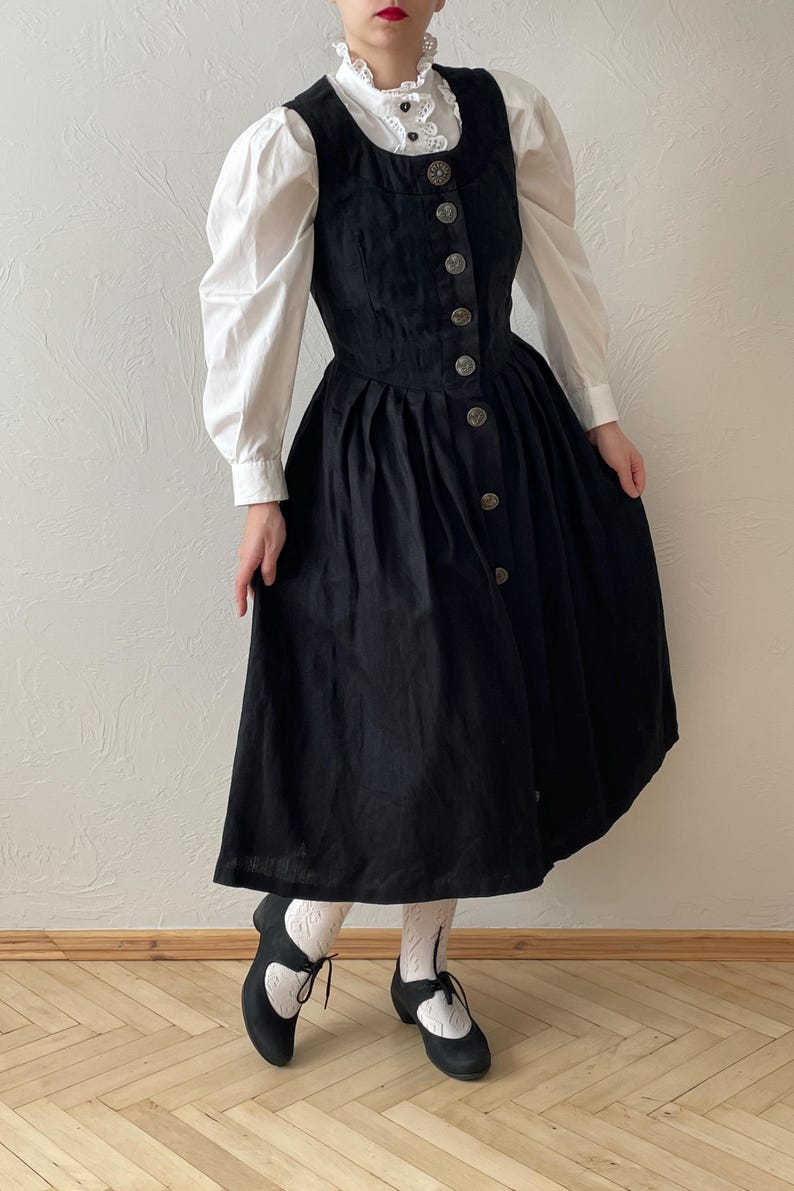 Vintage Dirndl | Austrian Bavarian Tirol Sleeveless Dress With Cute ...