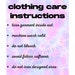 Clothing Care Instructions, Heat Transfer Vinyl Care Card, HTV ...