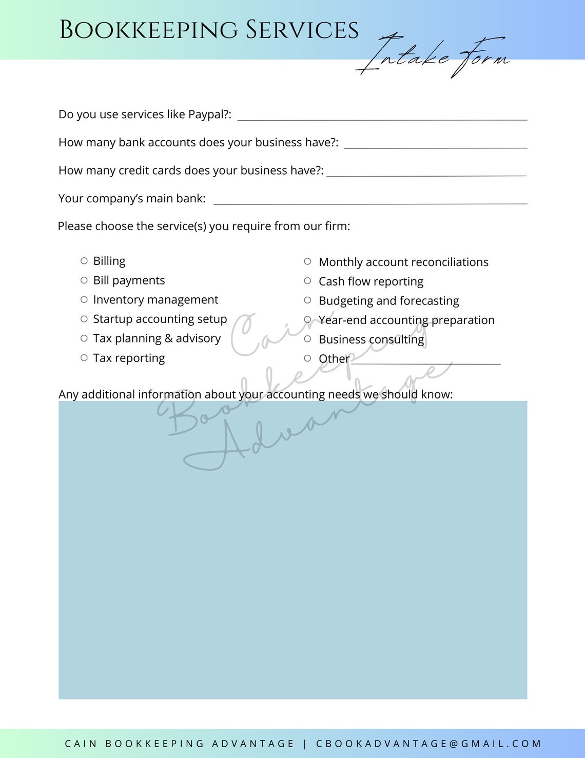 Bookkeeping Business, New Client, Bookkeeping Contract, Invoice ...