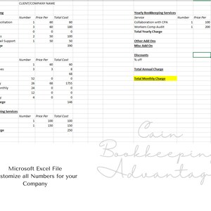 Bookkeeping Pricing Guide, New Bookkeeping Client Price, Accounting ...
