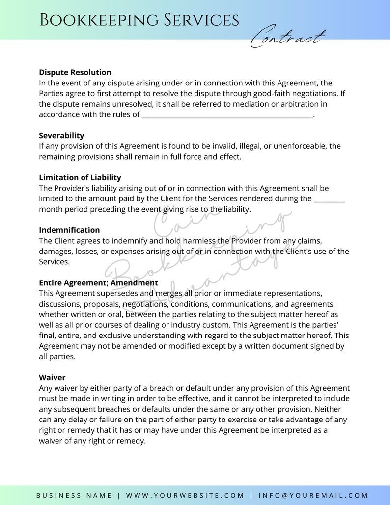 Bookkeeping Business, New Client, Bookkeeping Contract, Invoice ...