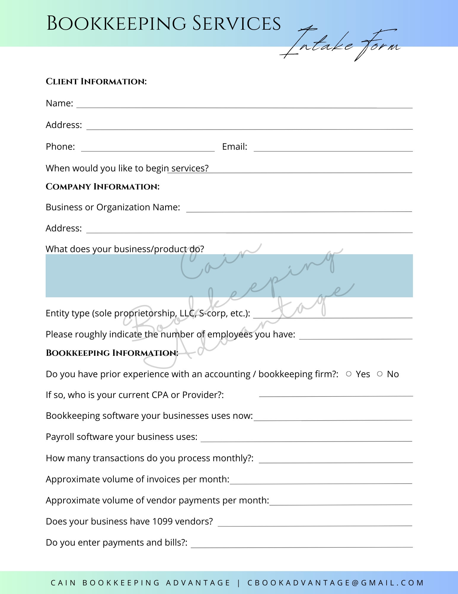 Bookkeeping Business, New Client, Bookkeeping Contract, Invoice ...