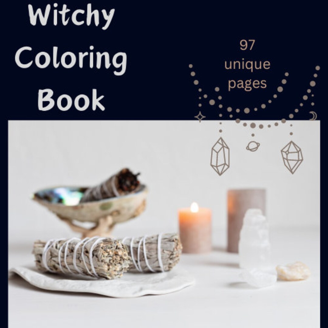 Witchy Coloring 97 Pages, Witch Color Book, Folklore Printable Sheets ...