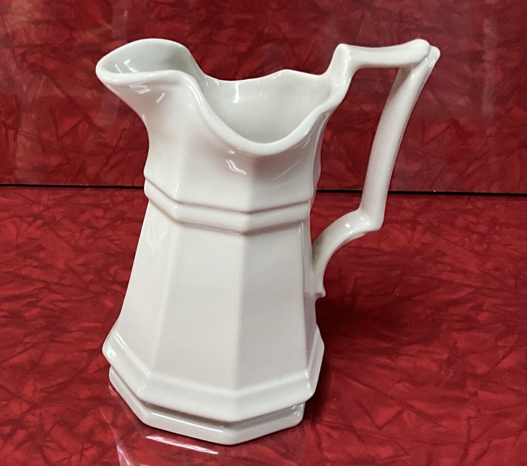 Red Cliff Ironstone Pitcher 7" Tall Heritage Pattern - Etsy