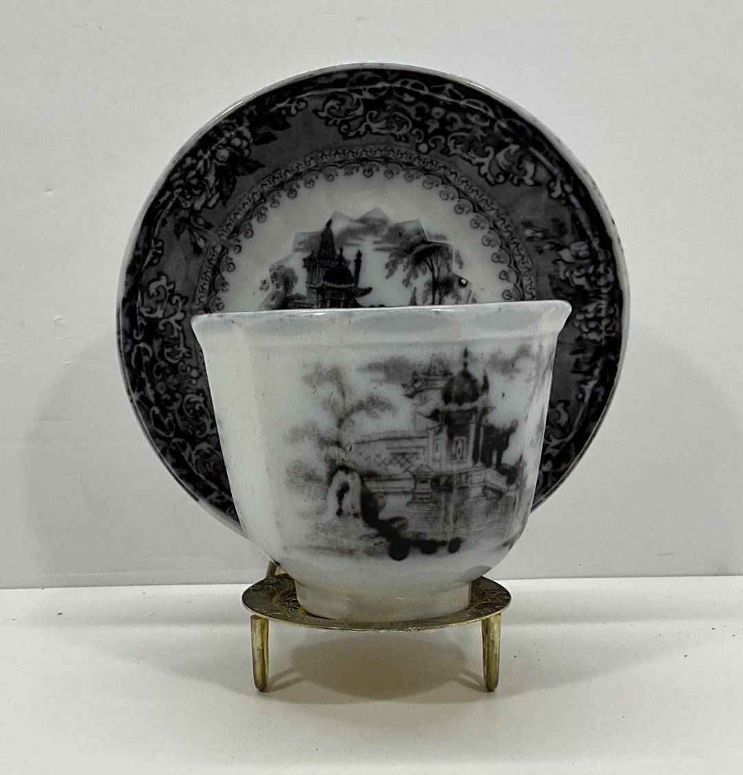 1840-1865 J. Clementson corena Handless Cup & Saucer - Etsy