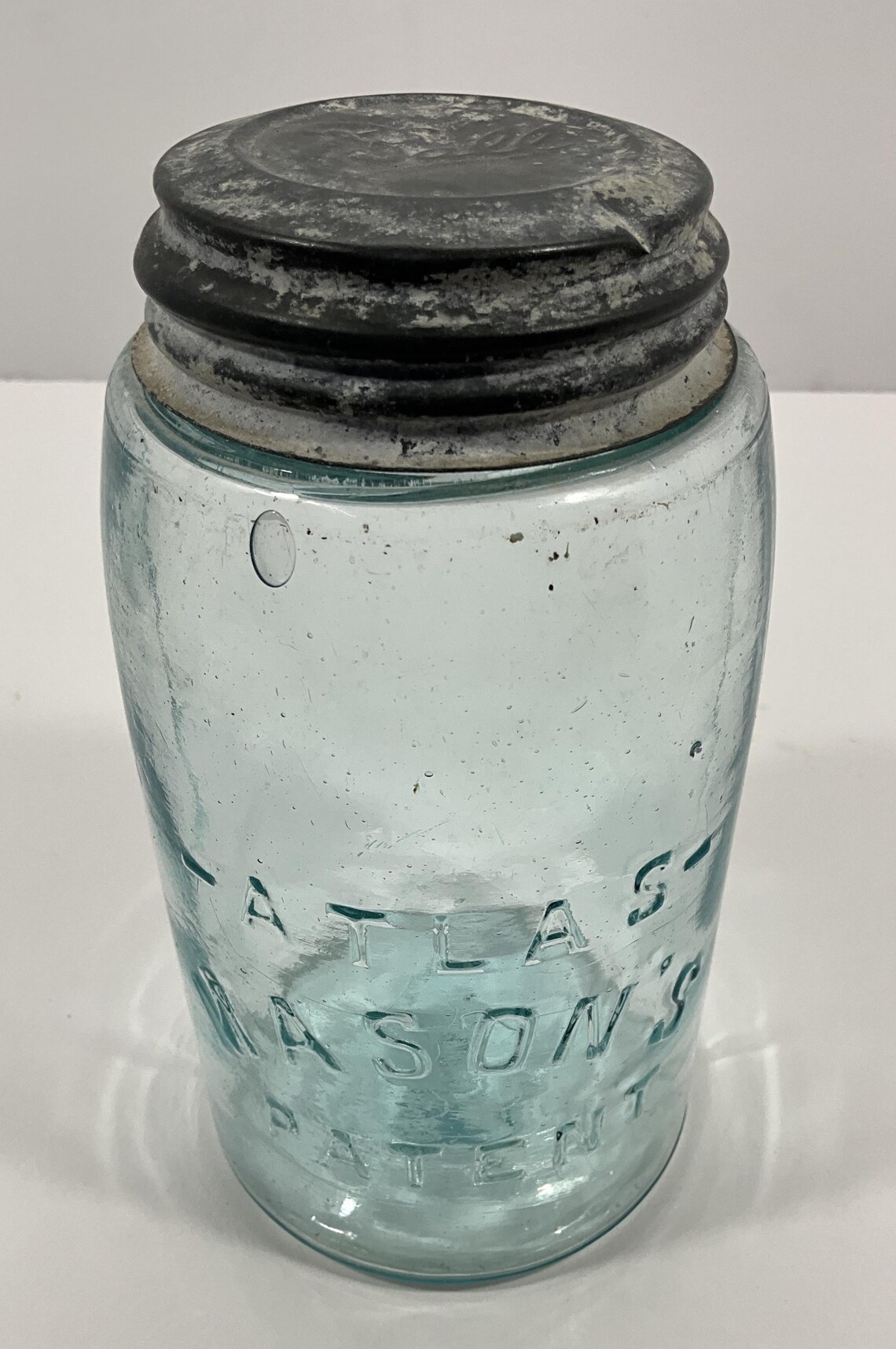 2 Ball Mason's Jars 1/2 Gal 1 Blue and 1 Clear & 1 Atlas Mason's Jar ...