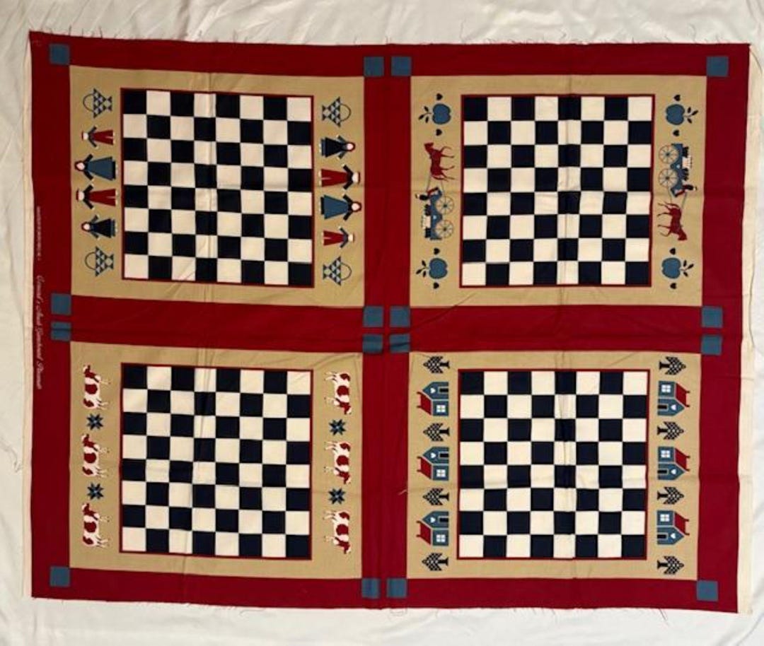 Amish Gameboard Placemats Fabric Panel: Joan Kessler for Concord ...