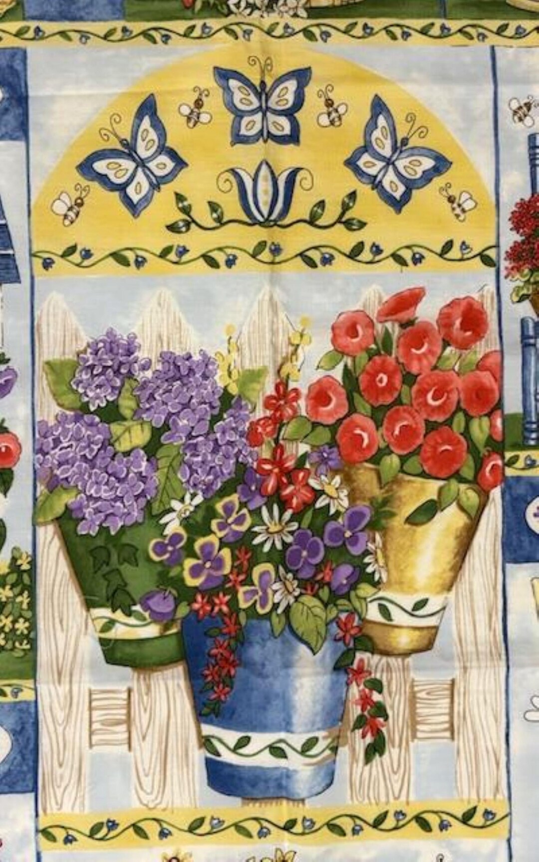 Moda - Garden Sampler - Fabric Panel - Etsy