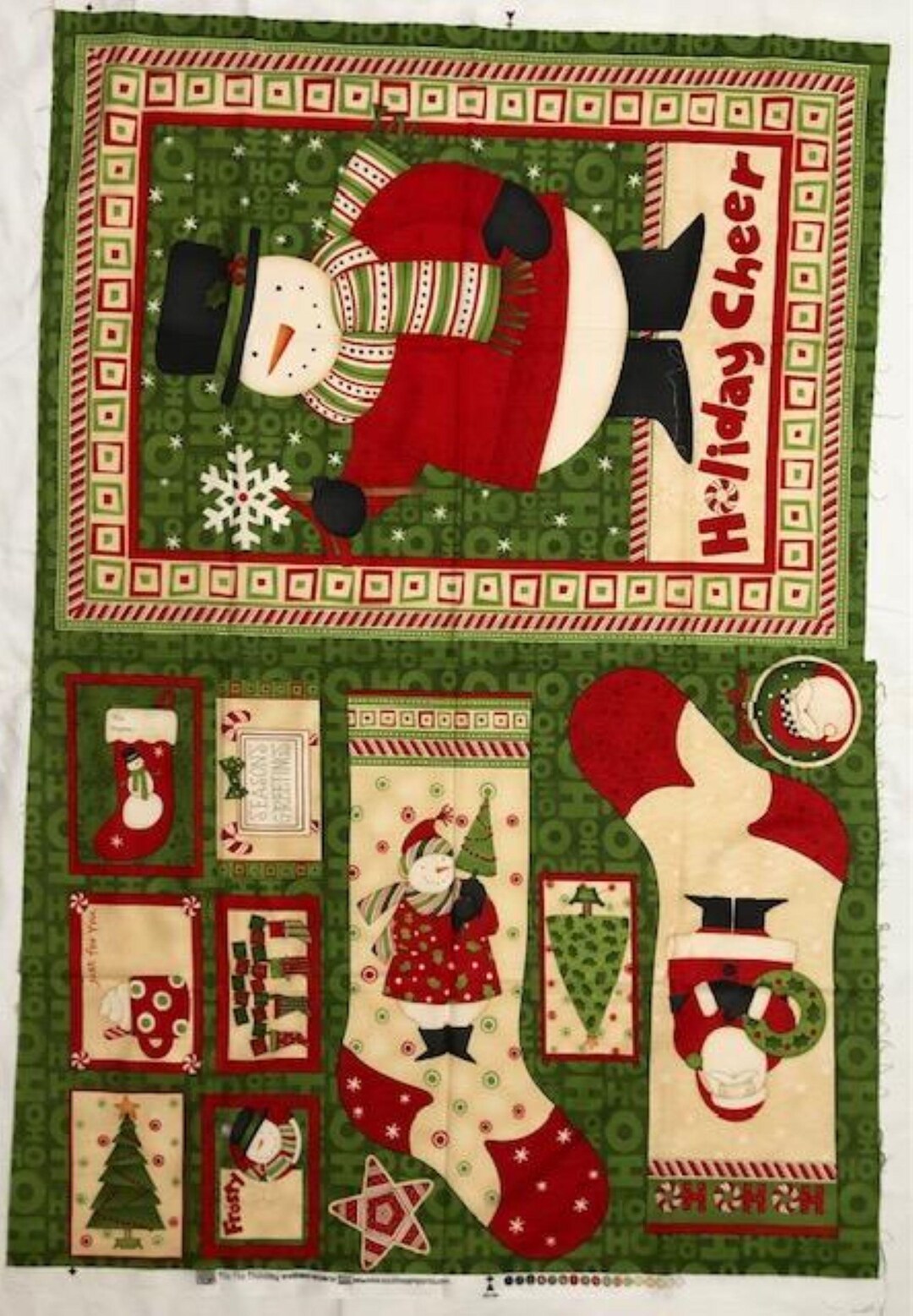 HO HO Holiday Fabric Panel: Debbie Mumm for SSI - Etsy