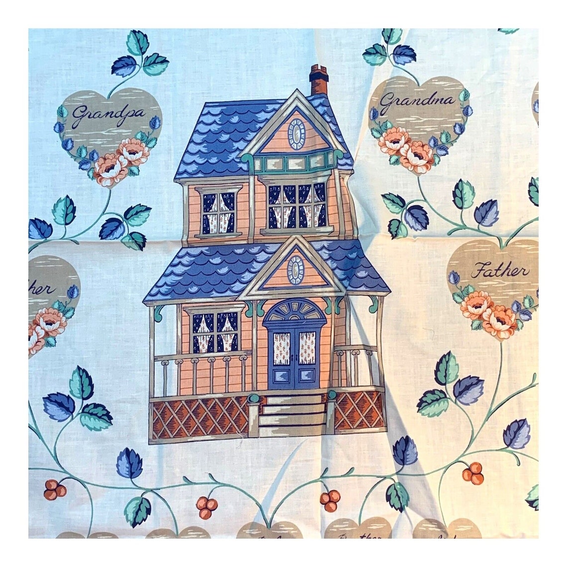 Vintage Cut & Sew Our Family Tree Fabric Panel Wamsutta - Etsy