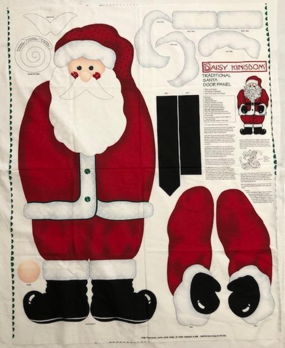 Cut & Sew Vintage 1998 Daisy Kingdom Traditional Santa Door Panel ...