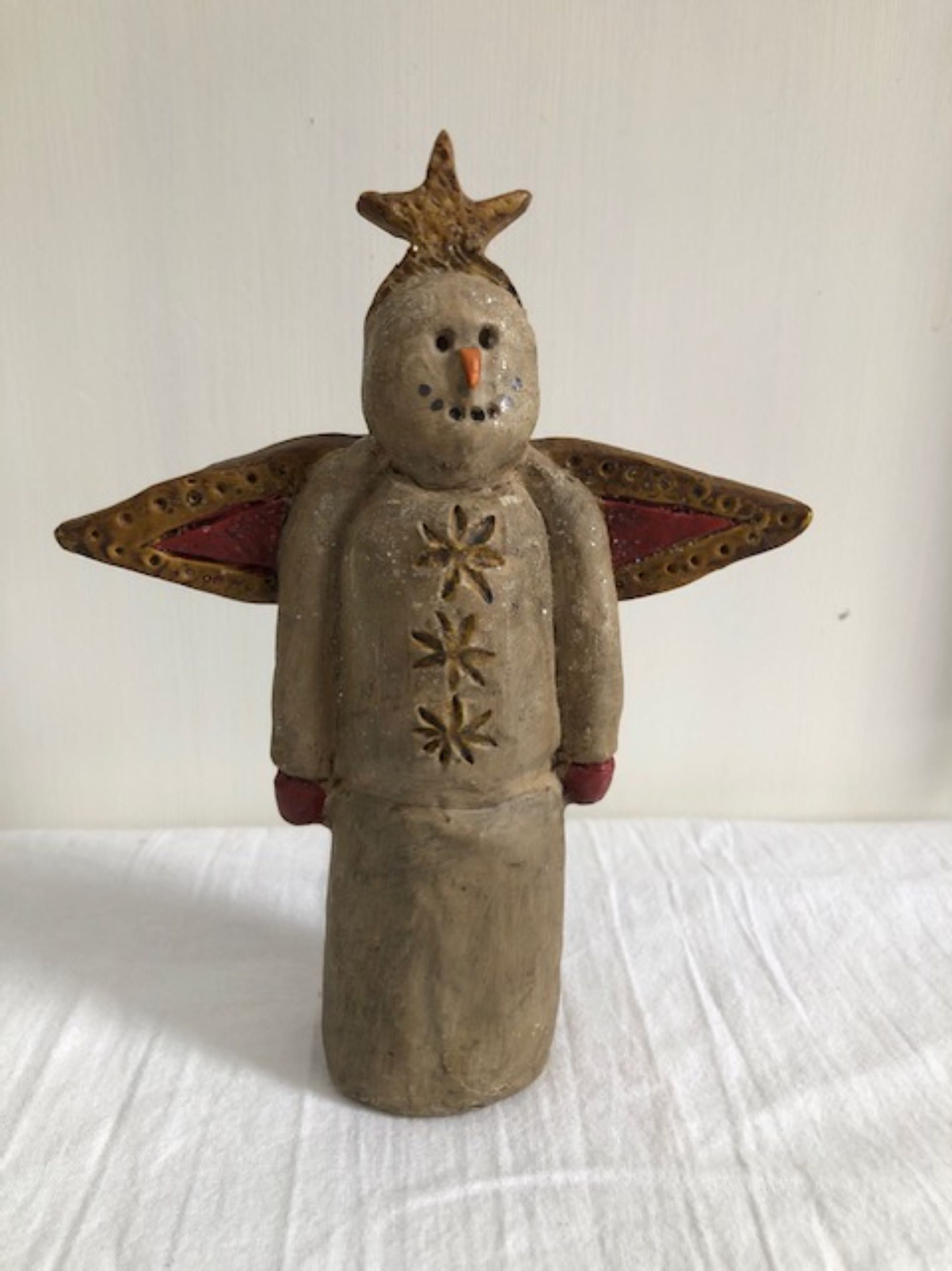 E.R.S. Primitive Folk Art Snowman Eileen Smithson - Etsy