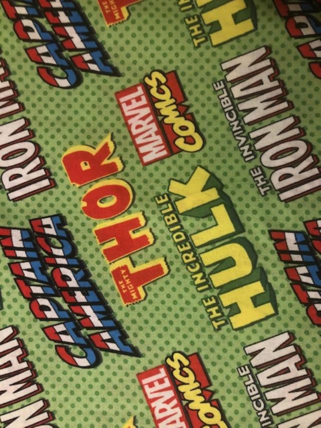 Marvel Comic Logos Superheroes Fabric 2 Yd - Etsy