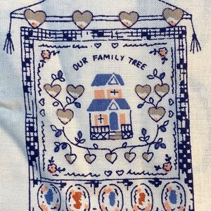 Vintage - Cut & Sew - Our Family Tree - Fabric Panel - Wall Hanging ...